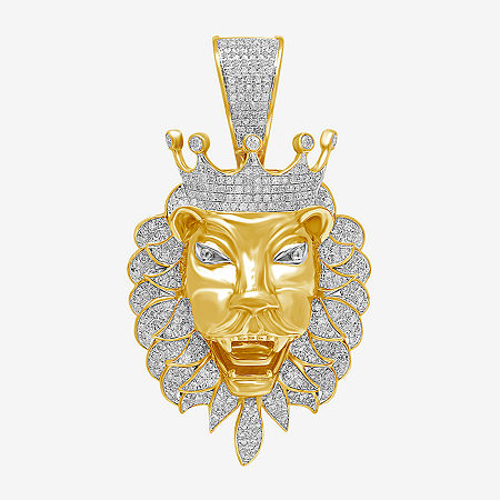 Click here for Lion Mens 1 CT. T.W. Natural White Diamond 14K Gol... prices