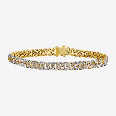 Click here for Mens 10K Gold 8 1/2 Inch Link Chain Bracelet  One... prices