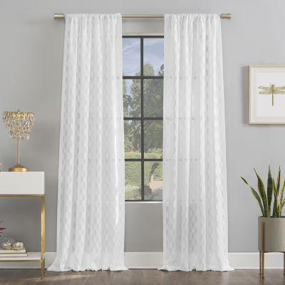 Scott Living Verge Rod Pocket Light-Filtering Single Curtain Panels ...