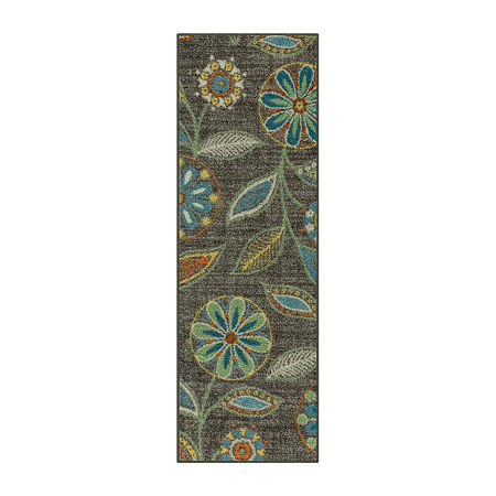 Click here for Maples Modern Floral Collection Washable Skid Resi... prices