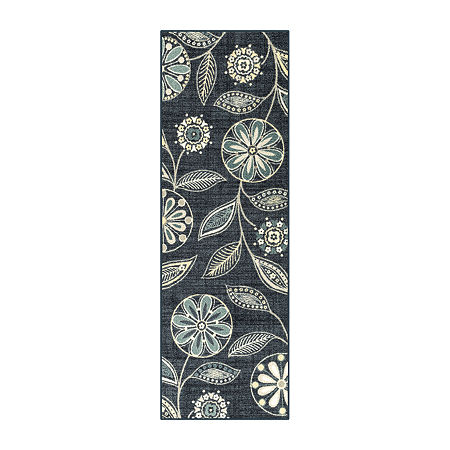 Click here for Maples Modern Floral Collection Washable Skid Resi... prices