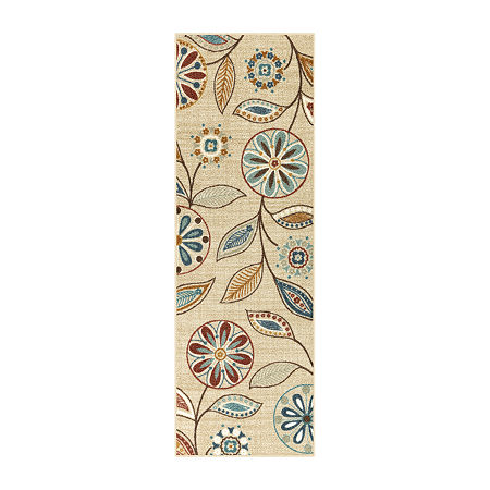 Click here for Maples Modern Floral Collection Washable Skid Resi... prices