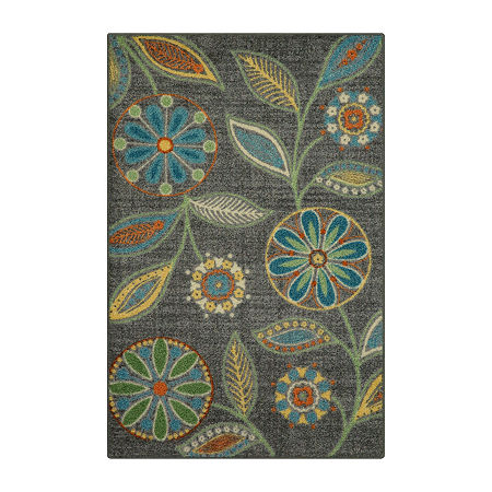 Click here for Maples Modern Floral Collection Washable Skid Resi... prices