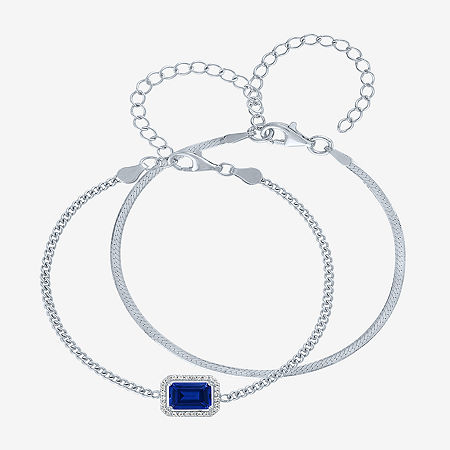 Click here for Womens 2-pc. Blue Sapphire Sterling Silver Bracele... prices