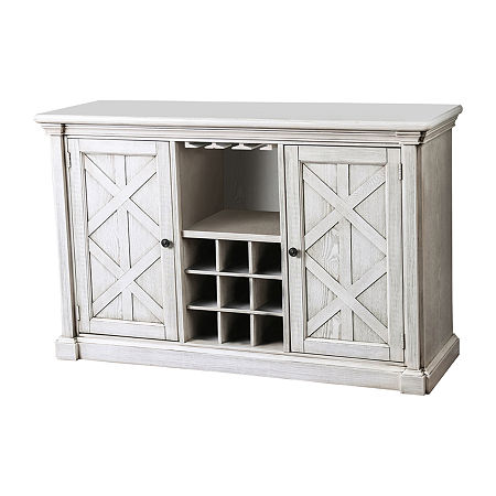 Click here for 2 Door Server with Wine Racks  One Size  White prices