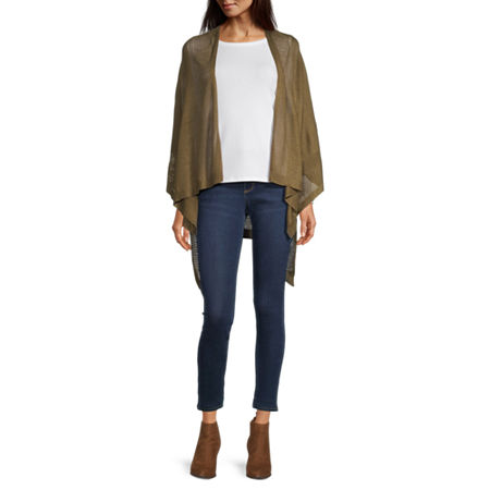 Click here for a.n.a Open Knit Wrap  One Size  Green prices