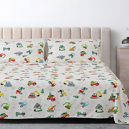Click here for Linery Holiday Print Flannel Sheet Set  One Size... prices