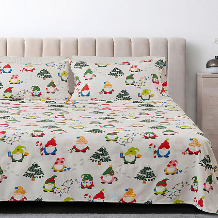 Click here for Linery Holiday Print Flannel Sheet Set  One Size... prices