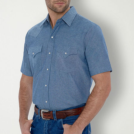 Click here for Ely Cattleman Chambray Mens Short Sleeve Classic F... prices
