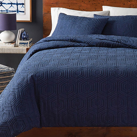 Riverbrook Home Shay 3 Piece Comforter Set  Queen - Navy