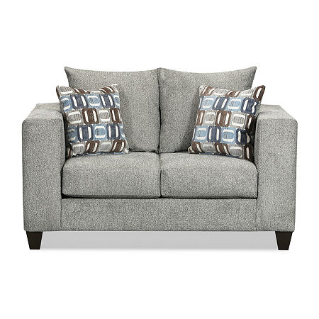 Click here for Olivia Contemporary Chenille Loveseat  One Size  G... prices