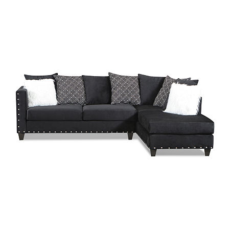 Click here for Megan Velvet Sofa and Chaise Sectional  One Size... prices