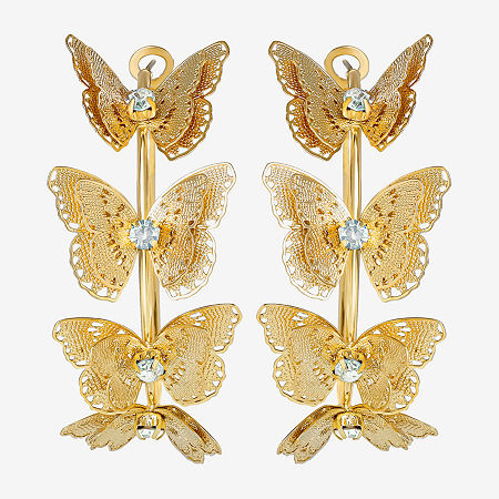 Click here for JS Jessica Simpson Gold Tone Womens Glass 48mm But... prices