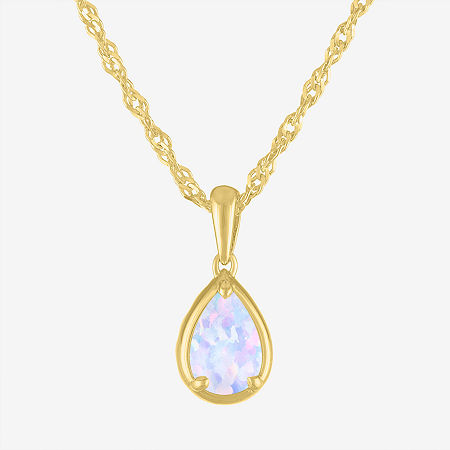 Click here for Womens Lab Created Multi Color Opal 14K Gold Over... prices