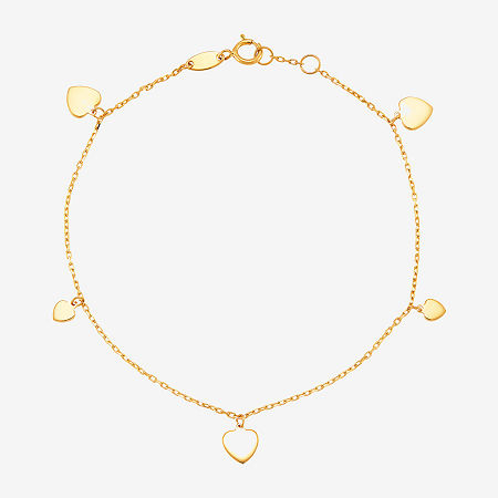 Click here for Gold Addiction Womens 10K Gold Heart Charm Bracele... prices