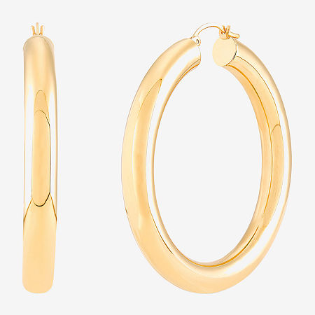 Click here for Womens 14K Gold 50mm Hoop Earrings  One Size  Yell... prices