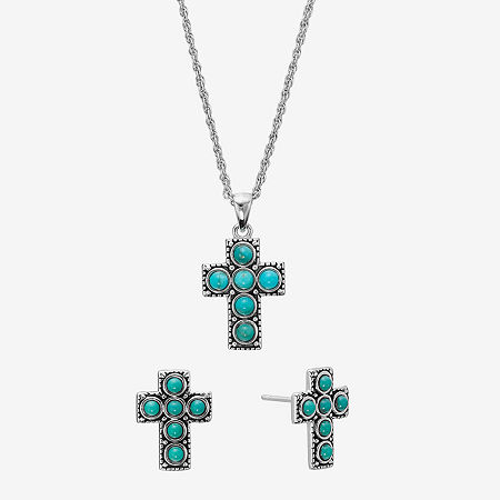 Click here for Cross Womens Enhanced Blue Turquoise Sterling Silv... prices