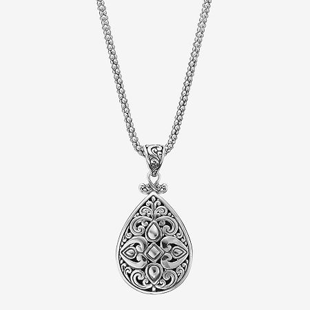 Click here for Womens Sterling Silver 18 Inch Pendant Necklace  O... prices