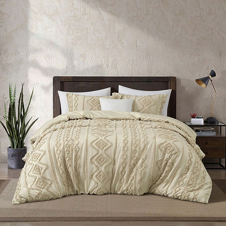 Stratford Park Aluma Geometric 3-Pc. Comforter Set  Twin - Beige