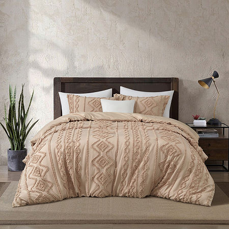 Stratford Park Aluma Geometric 3-Pc. Comforter Set  Full - Khaki