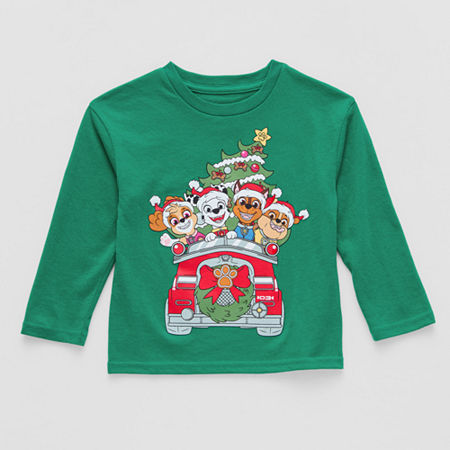 Click here for Toddler Boys Crew Neck Long Sleeve Regular Fit Paw... prices