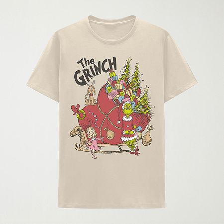 Click here for Mens Crew Neck Short Sleeve Regular Fit Grinch Gra... prices