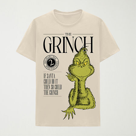 Click here for Mens Crew Neck Short Sleeve Regular Fit Grinch Gra... prices