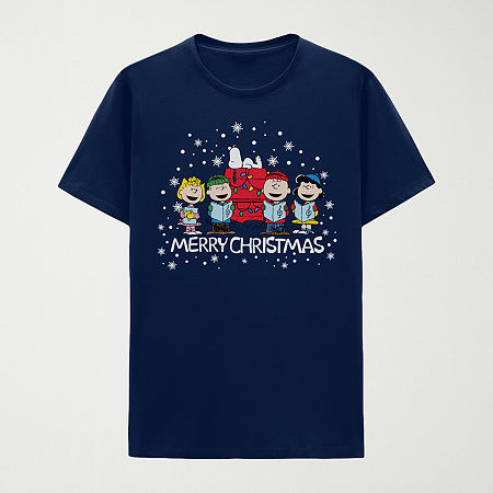 Click here for Mens Crew Neck Short Sleeve Regular Fit Peanuts Gr... prices