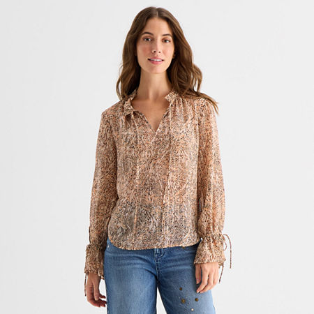 Click here for a.n.a Sheer Womens Long Sleeve Blouse  Petite Xx-l... prices