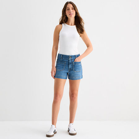 Click here for a.n.a Womens Highest Rise Denim Short  12  Blue prices