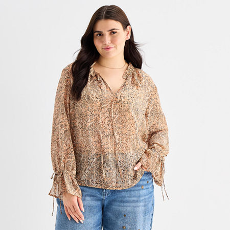 Click here for a.n.a Sheer Womens Plus Long Sleeve Blouse  1x  Be... prices