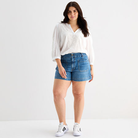 Click here for a.n.a Womens Highest Rise Plus Denim Short  20w  B... prices