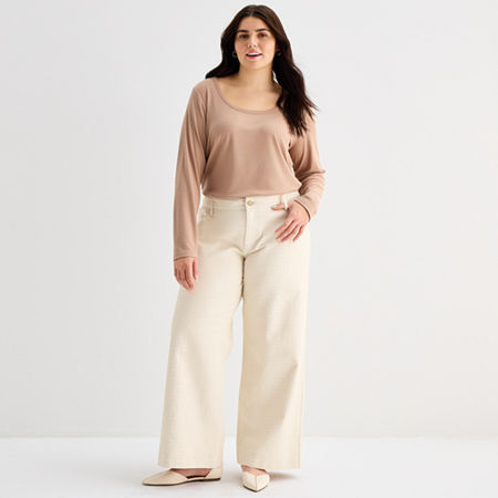 Click here for a.n.a Animal Womens Plus High Rise Wide Leg Jean... prices