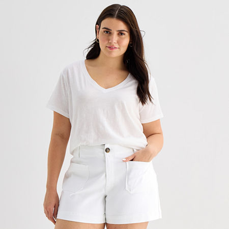 Click here for a.n.a Womens Plus V Neck Short Sleeve T-Shirt  3x... prices