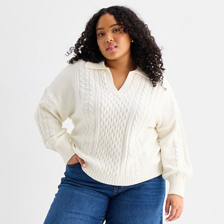 Click here for a.n.a Plus Womens Long Sleeve Geometric Pullover S... prices