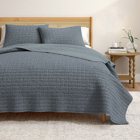 Click here for Linery Cotton Waffle Weave 3 Pc Quilt Set 3-pc. Qu... prices