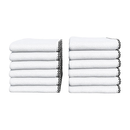 Click here for Linery Cotton And Decorative Bordered 12pk Washclo... prices