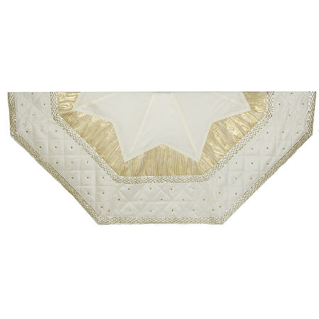 Kurt S. Adler 52in. Ivory Quilted Tree Skirt