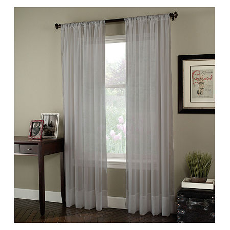 Click here for CHF Soho Rod Pocket Back Tab Sheer Single Curtain... prices