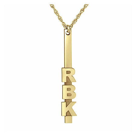 Click here for Personalized Initials Vertical Bar Pendant Necklac... prices