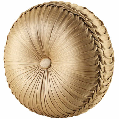 Queen Street Neopolitano Tufted Round Throw Pillow, Color: Gold - JCPenney