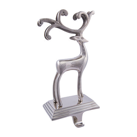 Click here for Kurt Adler Silver Reindeer Stocking Hanger Christm... prices