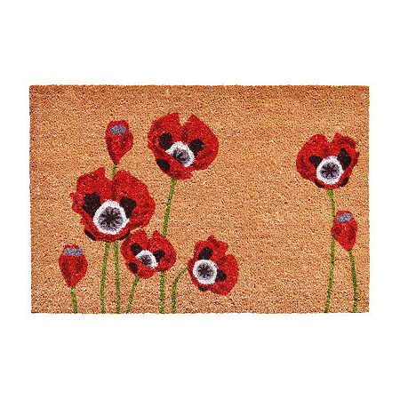 Click here for Calloway Mills Red Poppies Outdoor Rectangular Doo... prices