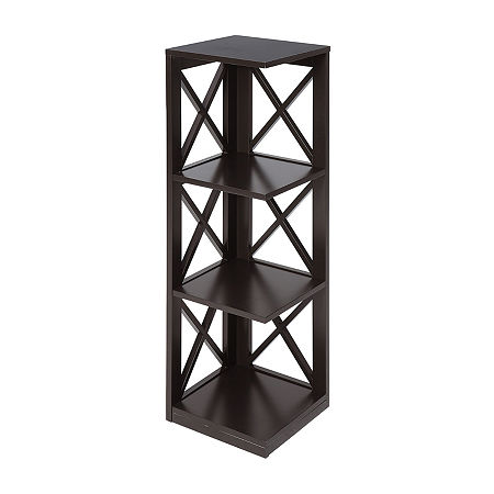 Click here for Oxford 3-Tier Corner Bookcase  One Size  Brown prices