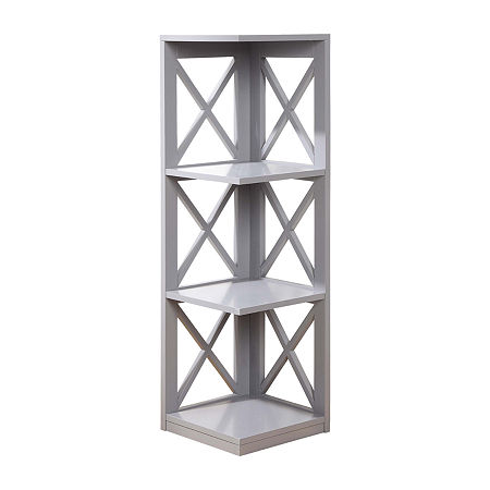 Click here for Oxford 3-Tier Corner Bookcase  One Size  Gray prices