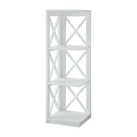Click here for Oxford 3-Tier Corner Bookcase  One Size  White prices