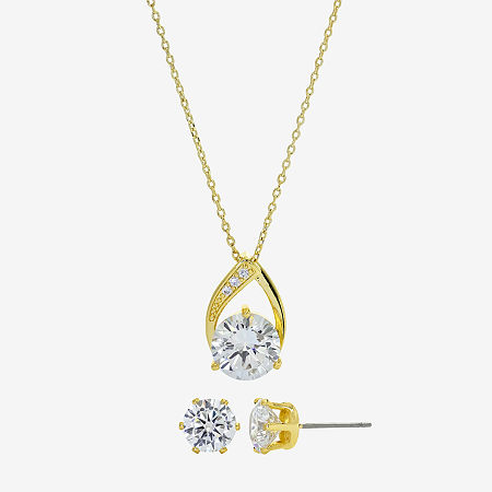 Click here for Sparkle Allure Womens Cubic Zirconia 14K Gold Over... prices