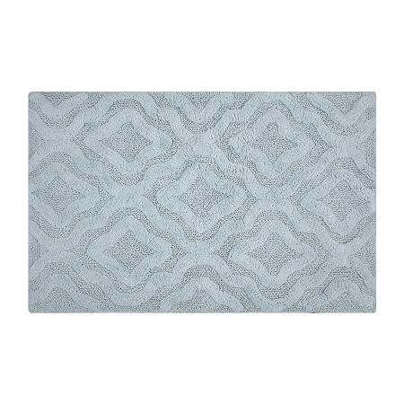 Click here for Knightsbridge Link Bath Rug  One Size  Blue prices