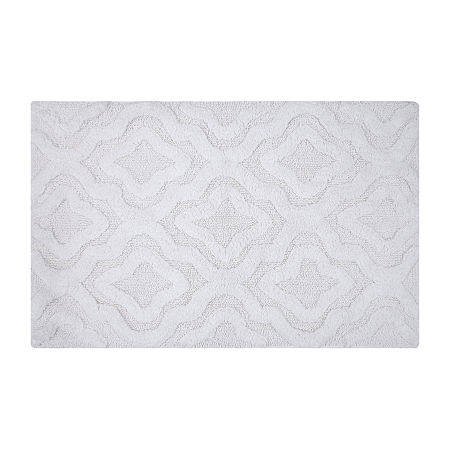 Click here for Knightsbridge Link Bath Rug  One Size  White prices