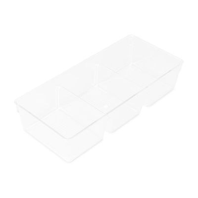Home Expressions Narrow 3-Compartment Storage Bin, Color: White - JCPenney